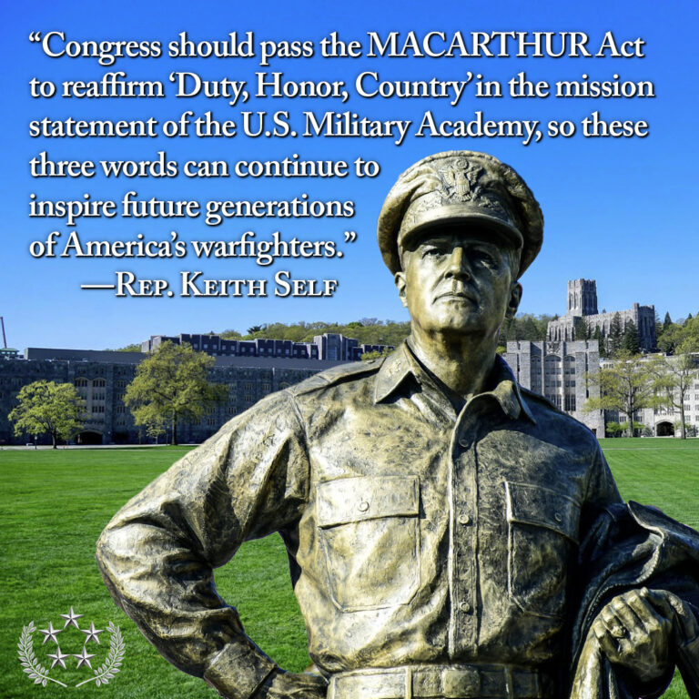 Congressman Keith Self Introduces Maintaining Academy Culture and ...