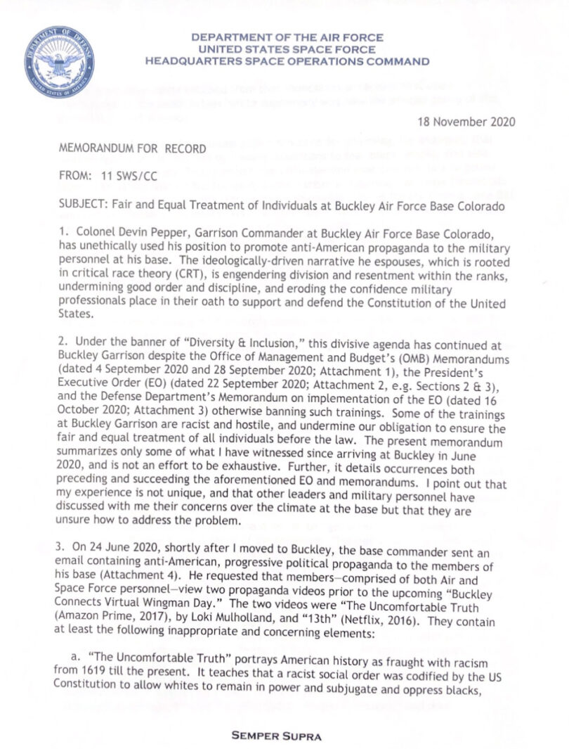 National advocates against DEI in the military got started in Colorado ...