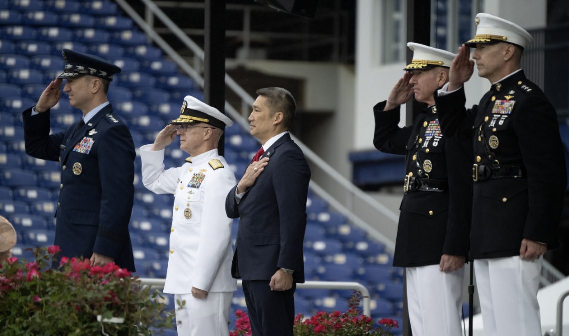 SECNAV signs USNA son's commission on graduation day | STARRS